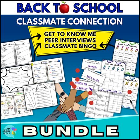 Back To School Icebreakers All About Me Peer Interviews Classmate Bingo Made By Teachers