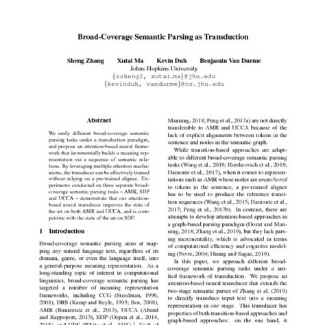 Broad Coverage Semantic Parsing As Transduction Acl Anthology