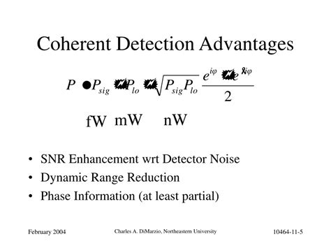 PPT ECEG Optical Detection Course Notes Part Coherent