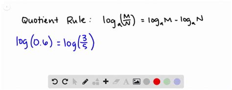 SOLVED Rewrite Each Expression In Terms Of Log 3 And Or Log 5 See Example 5 Log 0 6