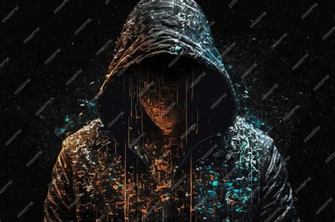 Premium Photo Anonymous Hacker With Hood And Mask Inside Of Data Center Postproducted
