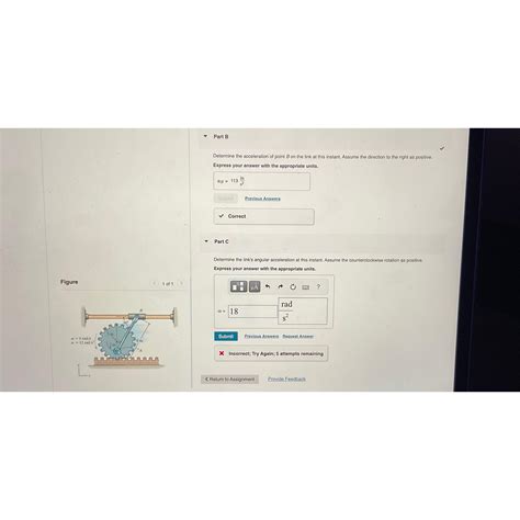 Solved Part BDetermine The Acceleration Of Point B On The Chegg