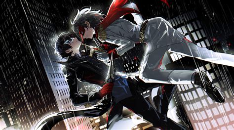 Fsmaichobpeg0 Akechi Gorou Amamiya Ren Crow Persona 5 Joker