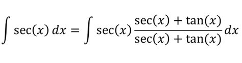 Antiderivative Of Sec X