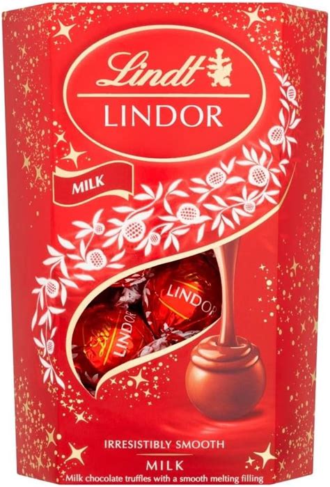 Lindt Lindor Milk Cornet Box 200g 8 Pack Uk Grocery