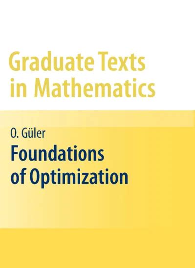 Foundations Of Optimization