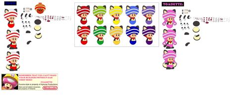 Character Builder Squirrel Toad And Toadette By Toadthemushroomguy12