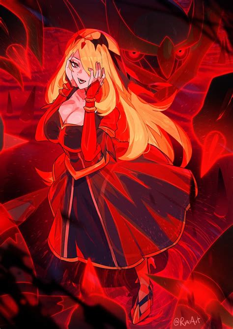 Cynthia Giratina And Cynthia Pokemon And More Drawn By Ryairyai Danbooru