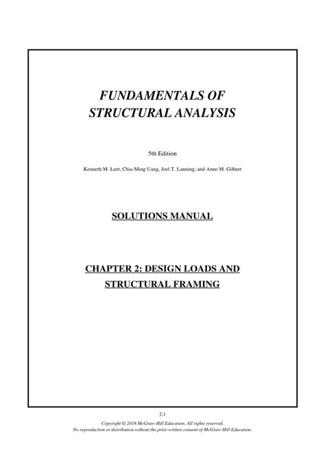 fundamentals of structural analysis 5th edition leet solution manual pdf answer key