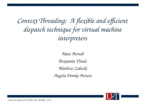 ppt context threading a flexible and efficient dispatch technique
