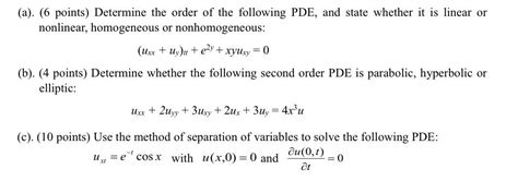 Solved A Points Determine The Order Of The Following Chegg