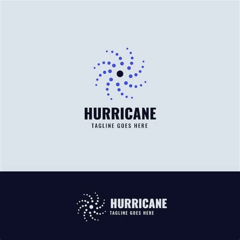 Flat Design Hurricane Logo Template Free Vector