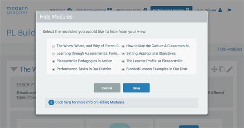 building pl modules modern teacher support