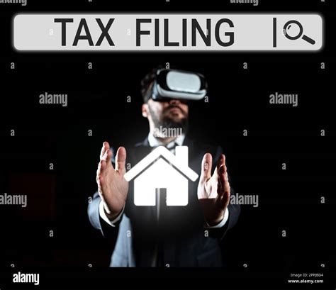 Text Showing Inspiration Tax Filing Business Approach Submitting Documens Filed With Tax Payer