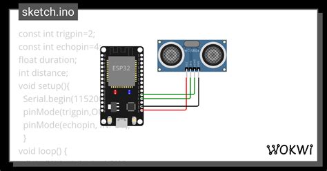 Ultra Sonic Wokwi Esp32 Stm32 Arduino Simulator