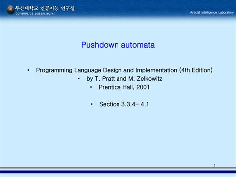 Ppt Pushdown Automata The Power Of Pda In Language Parsing
