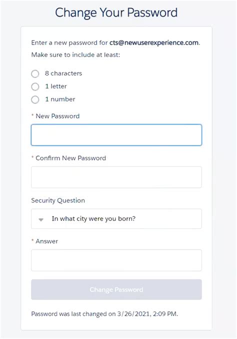 New Salesforce User Log In Experience