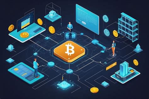Flat Design Concept Blockchain And Cryptocurrency Technology Ibfographic How It Work Isometric