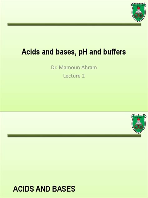 Biochemistry Ppt Part 2 Pdf Acid Buffer Solution