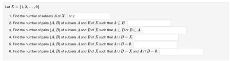 Solved Let X {1 2 … 9} 1 Find The Number Of Subsets A Of