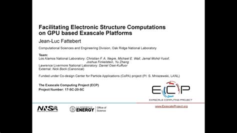 Ideas Ecp Webinar Facilitating Electronic Structure Computations On