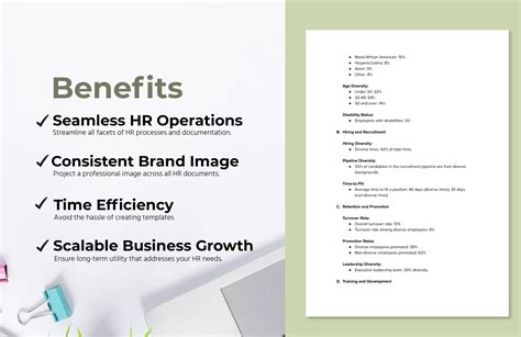 Diversity Key Performance Indicator Report Hr Template In Word Pdf