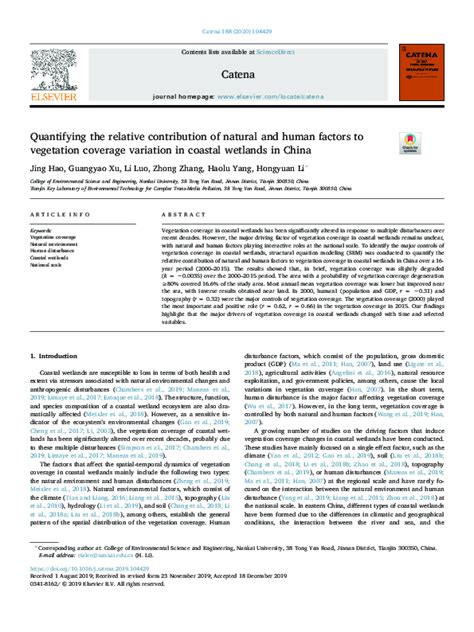 Pdf Quantifying The Relative Contribution Of Natural And Human