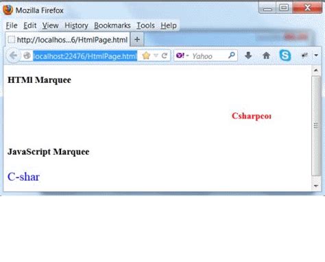 How To Use Marquee With Html And Javascript