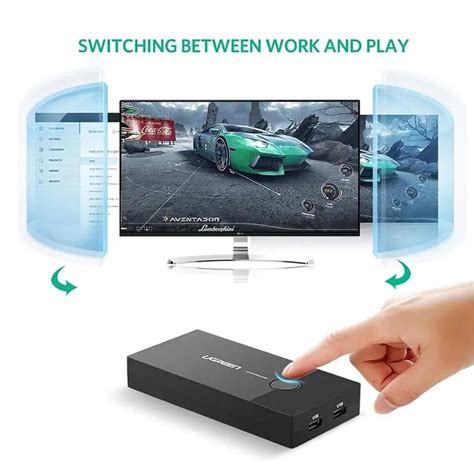 Ugreen 2 Port Usb Kvm Switch Easy Video Sharing Ugreen India