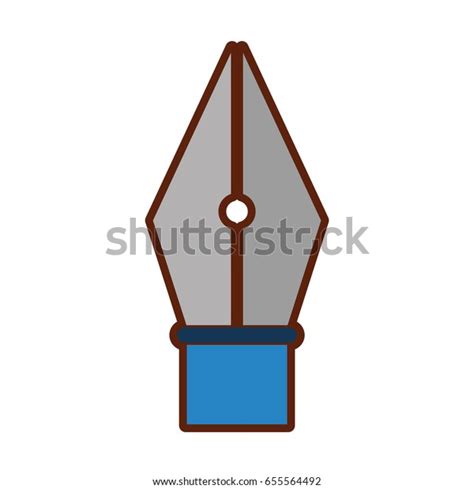 Pen Tip Vector Illustration Stock Vector Royalty Free 655564492
