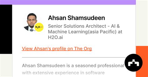 Ahsan Shamsudeen Senior Solutions Architect Ai And Machine Learningasia Pacific At H2oai