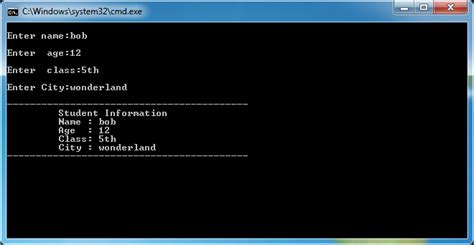 Code Box C Program To Print Student Information Using Array