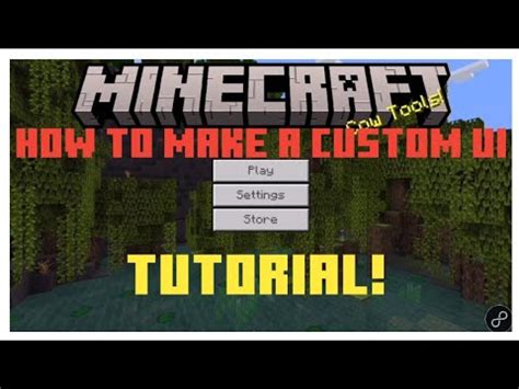 How to make Custom Ui | In minecraft bedrock edition | Tutorial Video - YouTube