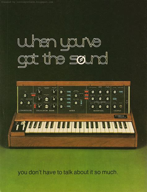 Retro Synth Ads Moog Minimoog Ad 2 Contemporary Keyboard 1979