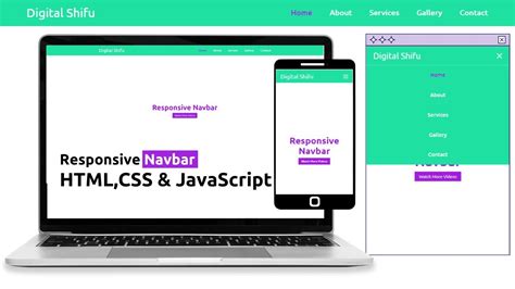 How To Design A Responsive Navigation Bar With HTML CSS And JavaScript YouTube