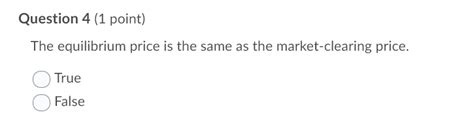 Solved Question 2 1 Point A Decrease In Supply Shifts The