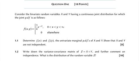 solved question one[18 ﻿points]consider the bivariate random