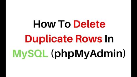 Write an sql query to remove duplicate rows in a table? | write a query to delete duplicate ...