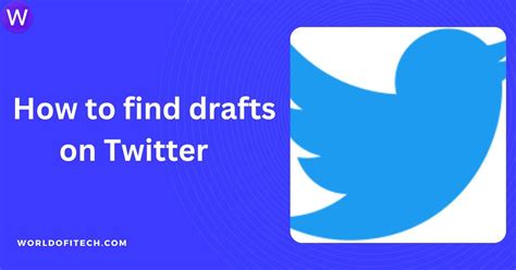 How To Find Drafts On Twitter