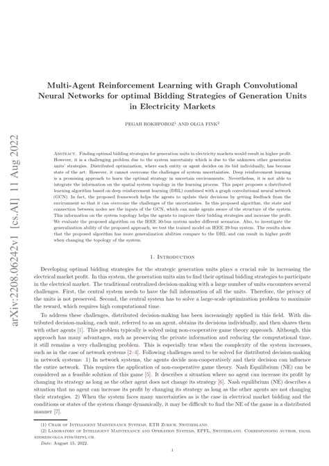 pdf multi agent reinforcement learning with graph convolutional
