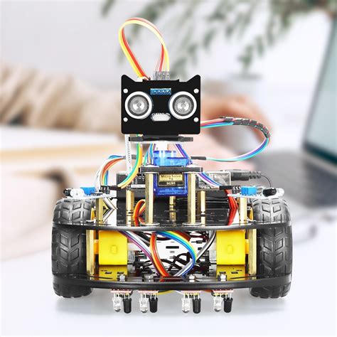 [พร้อมส่ง] tscinbuny ขายดี หุ่นยนต์รถยนต์อัจฉริยะ 4wd สําหรับ arduino