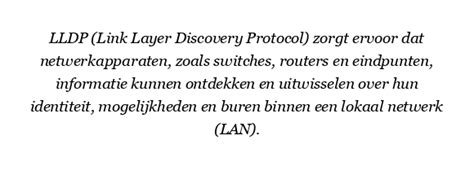 Hoe Werkt Het Lldp Protocol