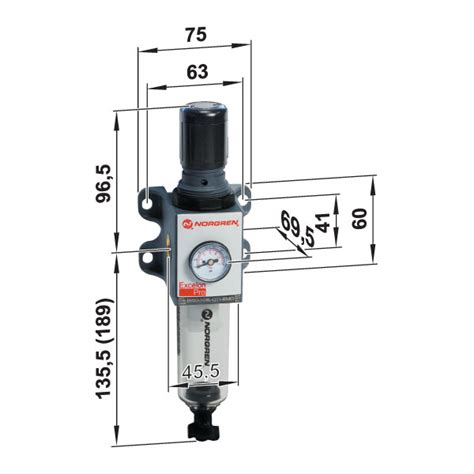 Norgren Excelon Pro B92g Nnk Qt1 Rmg Filter Regulator With Gauge