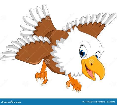 Cute Eagle Cartoon Stock Vector Illustration Of Cute 74926567