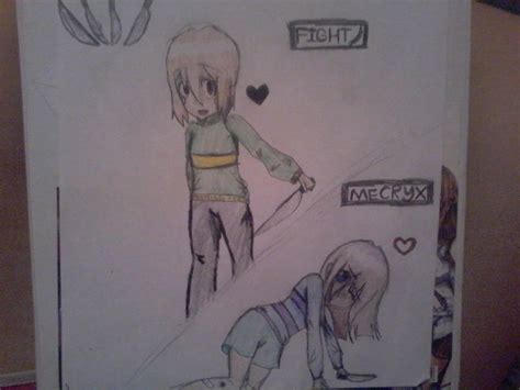 Undertale Chara Male And Frisk Female Fight By Ekurusothi On Deviantart