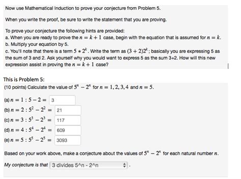 Solved Now Use Mathematical Induction To Prove Your