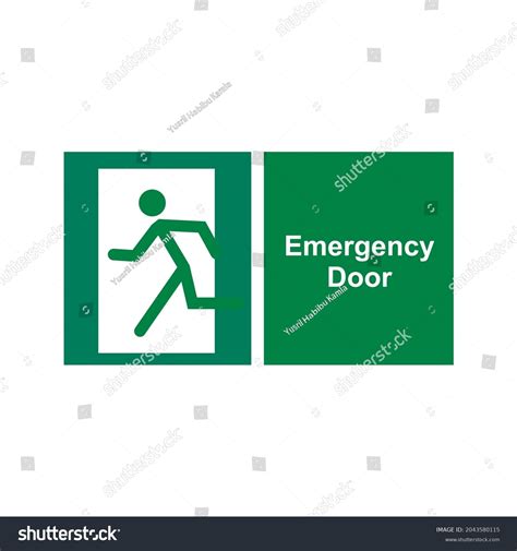 Emergency Exit Sign Board Symbol Design Stock Vector Royalty Free 2043580115 Shutterstock