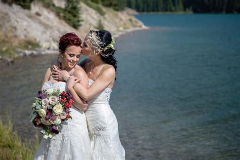 Lakeside Banff Wedding POPSUGAR Love Sex