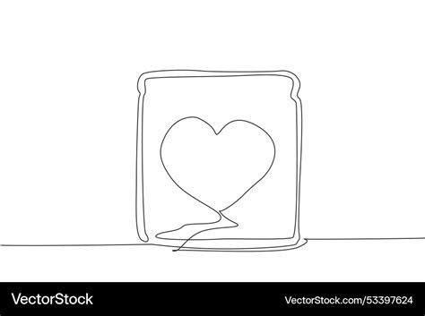 single continuous line drawing slice of bread vector image