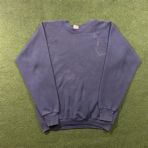 Vintage 90s Sweatshirt Made In Usa Navy Blue Fruit Depop